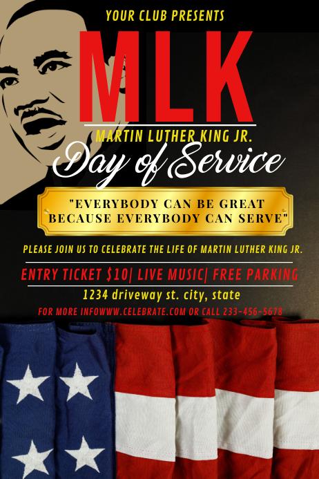 Martin luther king jr. day Template | PosterMyWall