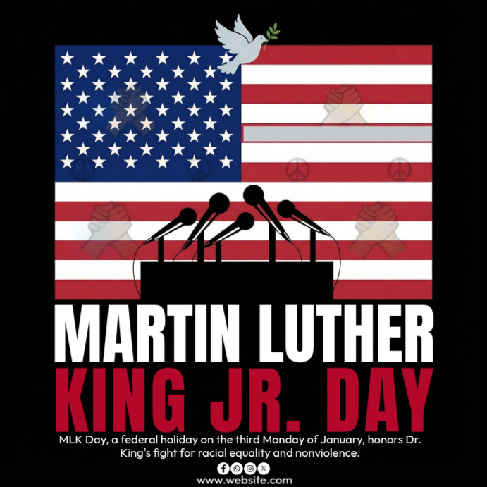 Martin Luther King Jr. Day Template | PosterMyWall