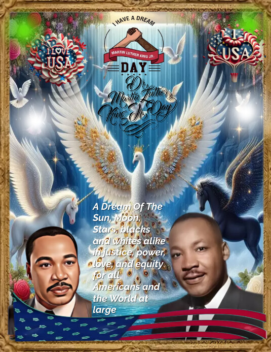 Martin Luther King Jr. Day editable frame Template | PosterMyWall
