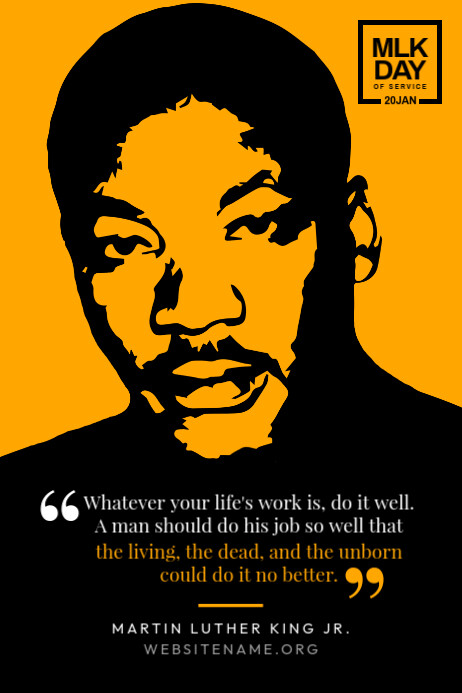 Martin Luther King Jr. Day Poster Template | PosterMyWall