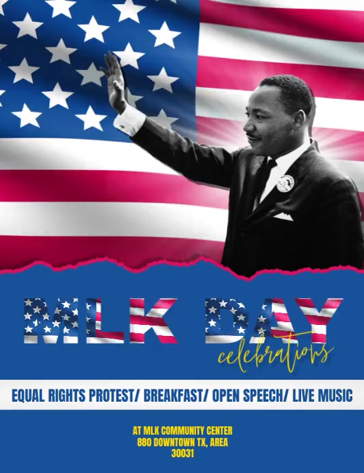 Martin Luther King Jr. MLK Day Template | PosterMyWall