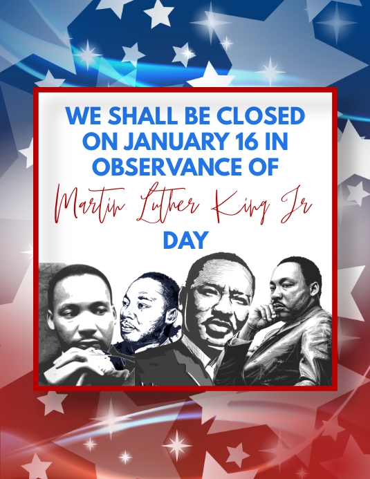 Martin Luther King Jr. MLK Day Template | PosterMyWall