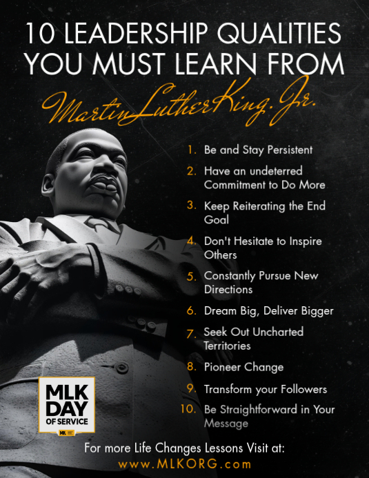 Martin Luther King Jr. Qualities 2026 Template | PosterMyWall