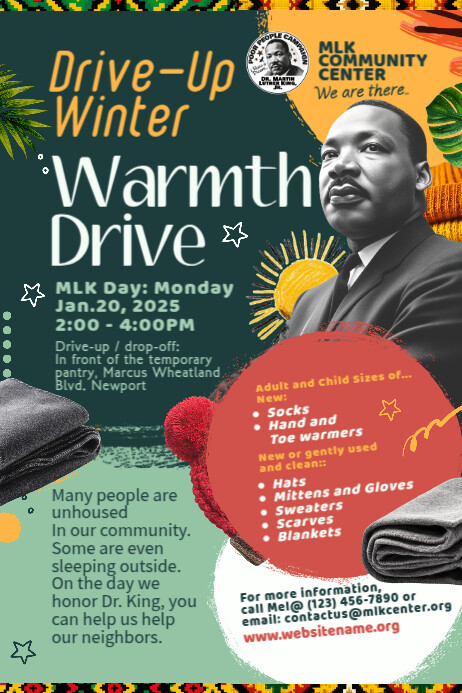 Martin Luther King Winter Drive Template | PosterMyWall