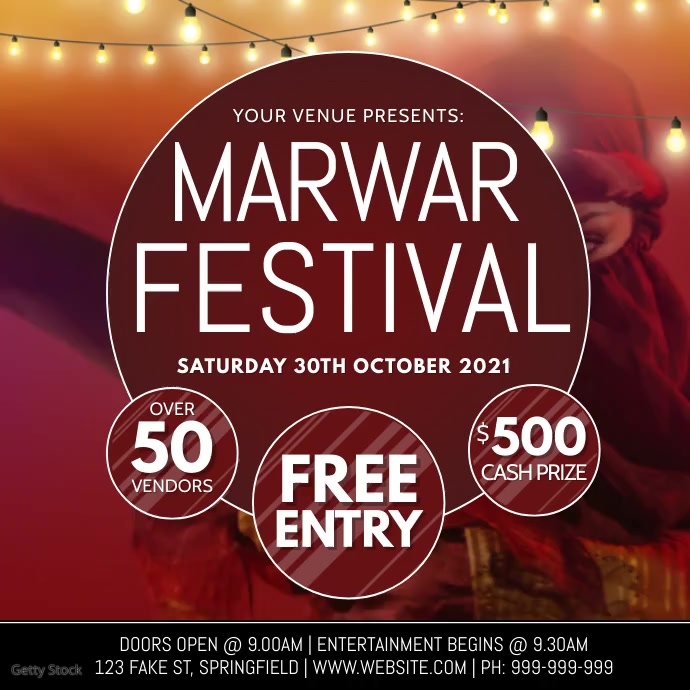 Marwar Festival Poster Template | PosterMyWall