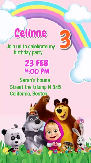 Birthday Party Digital Display Template | PosterMyWall