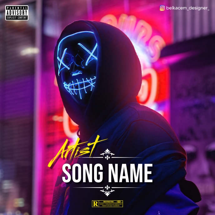 mask cover art Template | PosterMyWall