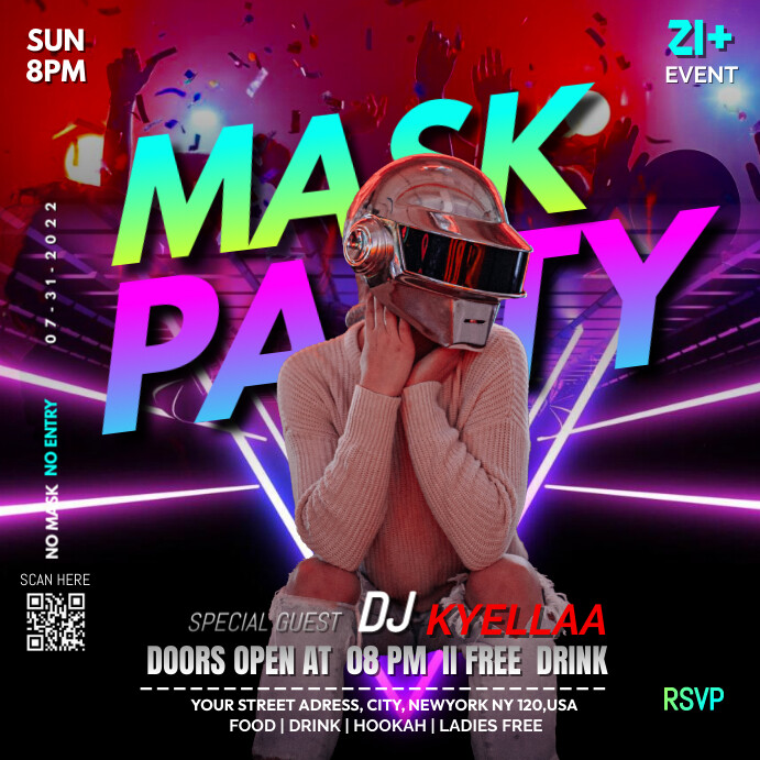 Copy of Mask Night Party | PosterMyWall