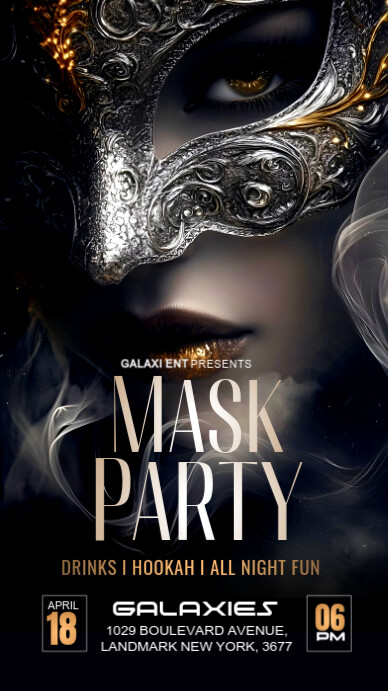 Copy of Mask night party flyer | PosterMyWall