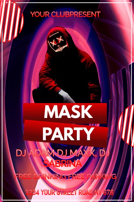 MASK PARTY Template | PosterMyWall