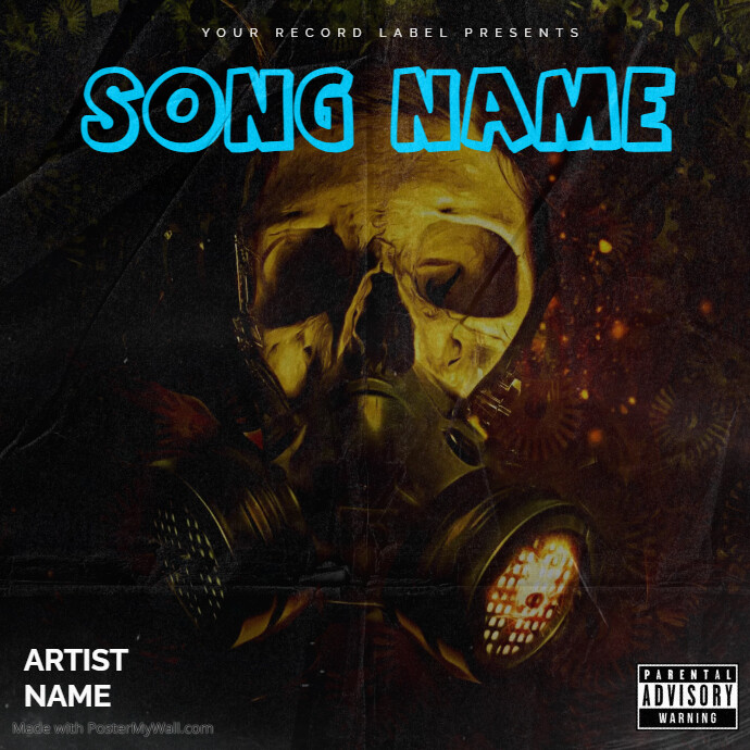 Plantilla de Mask / Skull album cover template | PosterMyWall