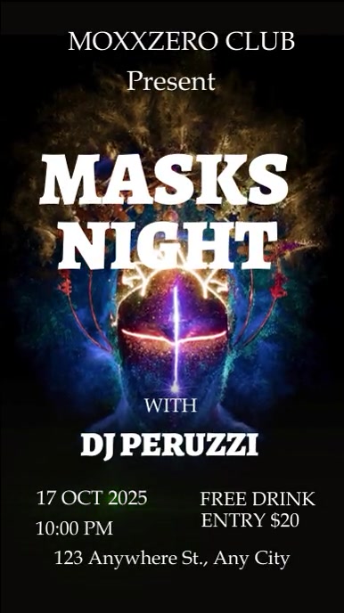 Masks Night Video Template | PosterMyWall