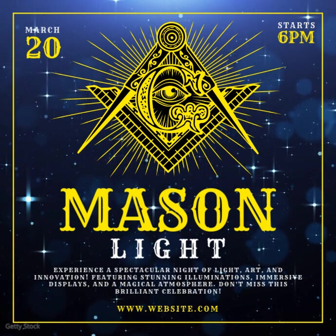 Mason Light Template | PosterMyWall