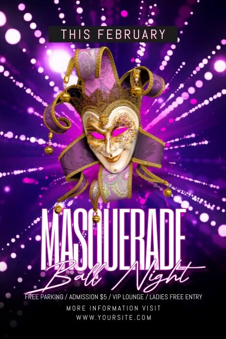 Masquerade Ball Night Template | PosterMyWall