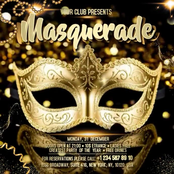 Masquerade Template | PosterMyWall