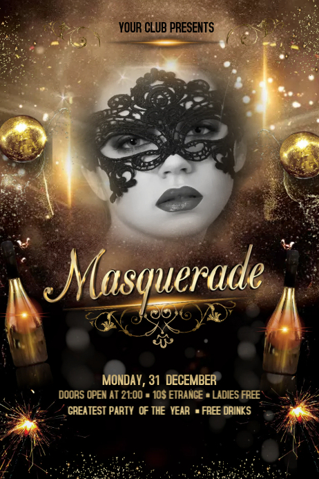 Masquerade Flyer Template | PosterMyWall