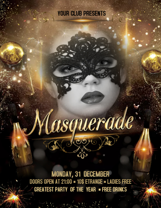 Masquerade Flyer Template | PosterMyWall