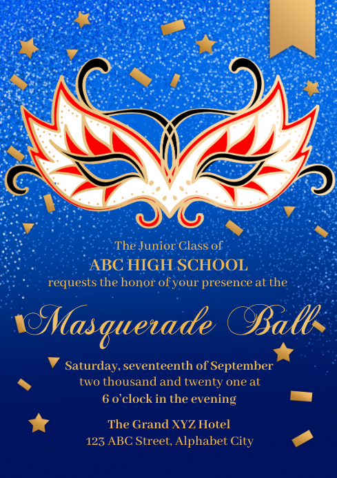 Masquerade Invitation Template | PosterMyWall