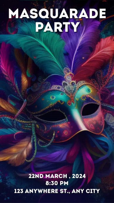 Masquerade Party Template | PosterMyWall