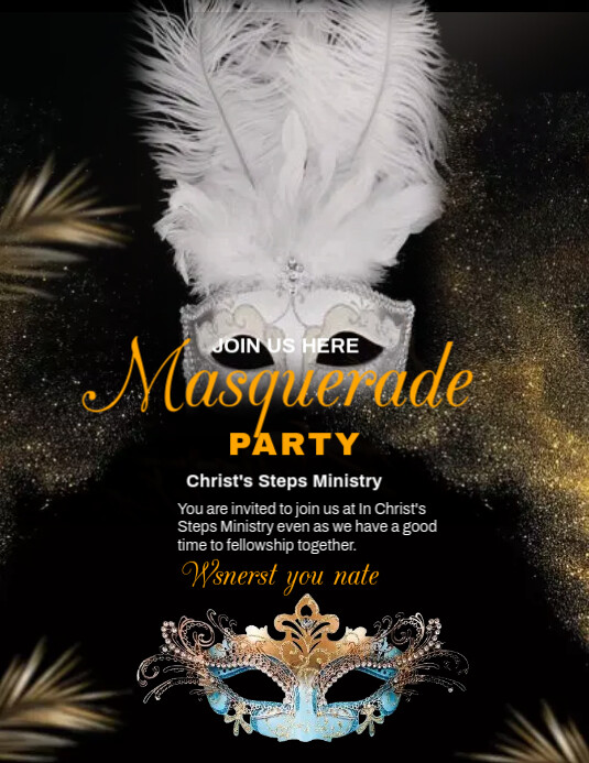 MASQUERADE PARTY Template | PosterMyWall