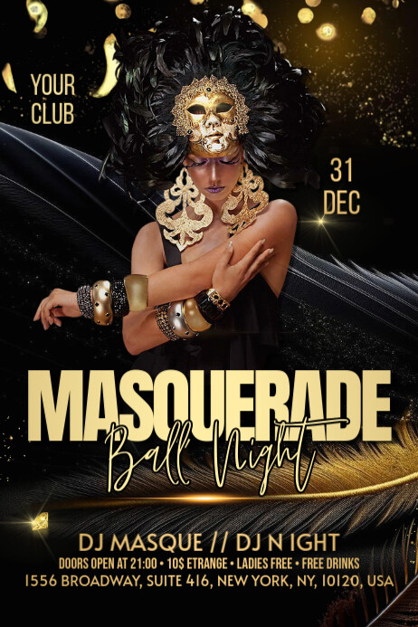 Plantilla de Masquerade Poster | PosterMyWall