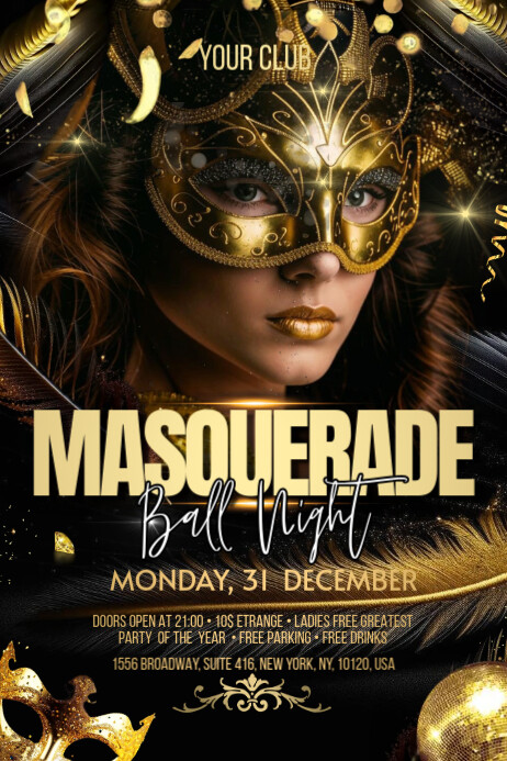Plantilla de Masquerade Poster | PosterMyWall