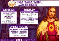 mass schedule flyer template | PosterMyWall