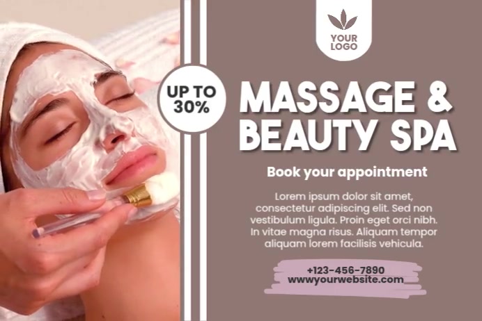 Plantilla de Massage And Beauty Spa Ads | PosterMyWall