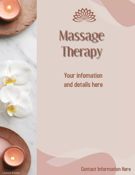 Massage Therapy Flyer Spring Template Postermywall