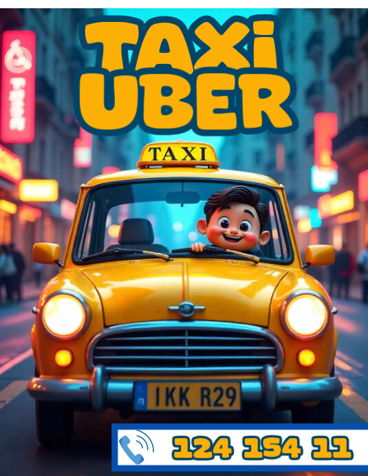 Copy of Massimalista Taxi Uber Service Volantino (us Letter) | PosterMyWall