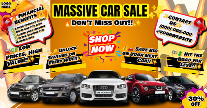 Massive Car Sale Flyer Templat | PosterMyWall