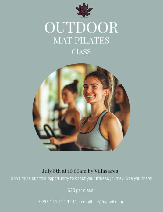 Plantilla de Mat Pilates Class Flyer | PosterMyWall