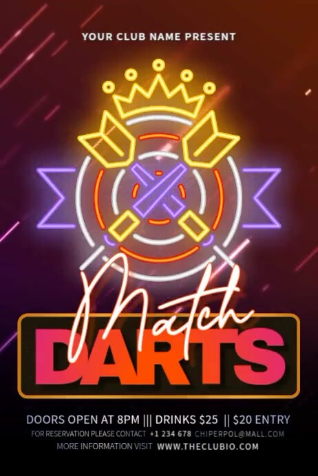 Match Darts Template | PosterMyWall