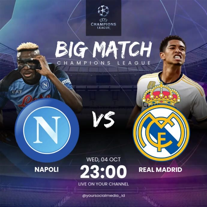 match day champions league template | PosterMyWall