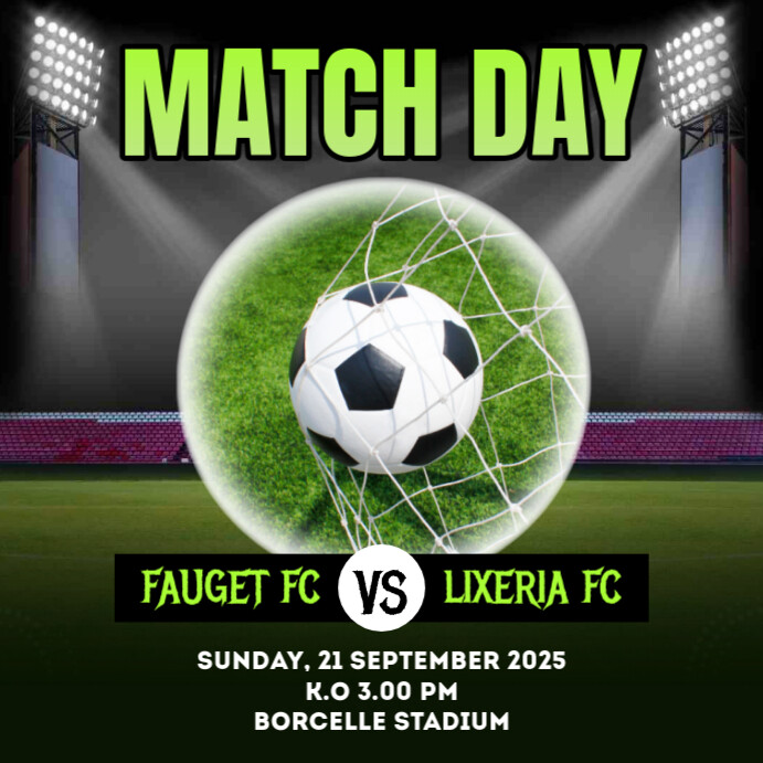MATCH DAY Template | PosterMyWall