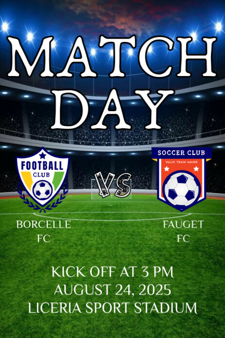Match Day Template | PosterMyWall