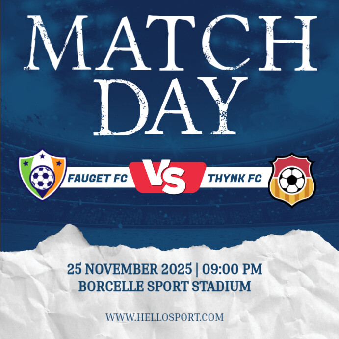 Match Day Template | PosterMyWall