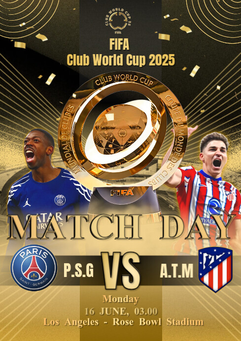 Copy of Match Day Fifa Club World Cup 2025 | PosterMyWall