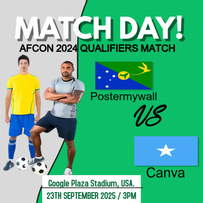 Match day fixtures editable design template | PosterMyWall