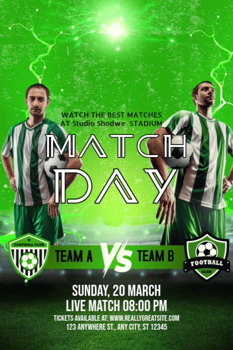 Copy of MATCH DAY FOOTBALL | PosterMyWall
