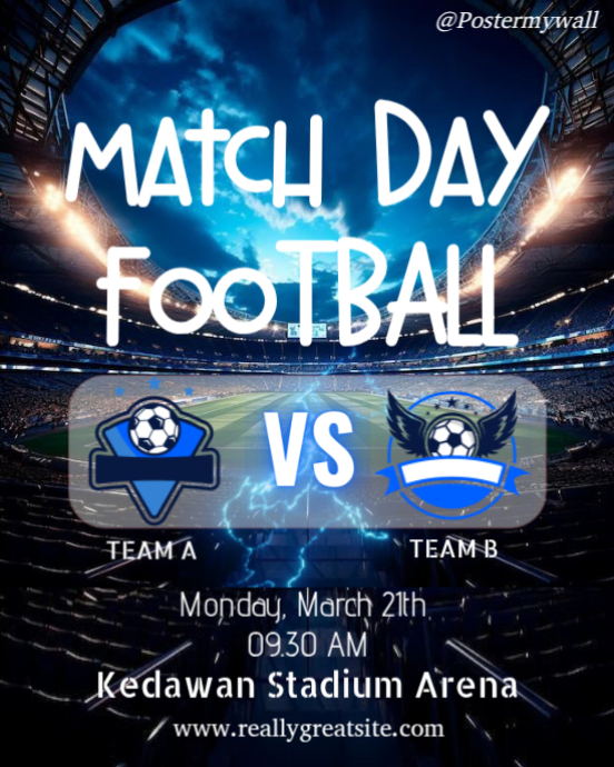 Match Day Football Template | PosterMyWall