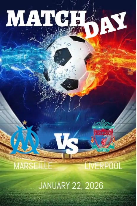 Match Day Football Poster Template | PosterMyWall