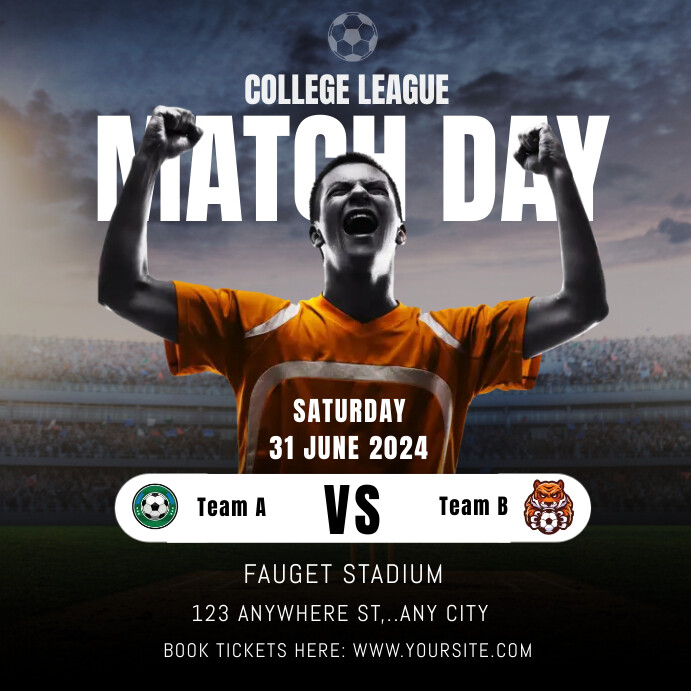 Plantilla de Match Day Instagram Post | PosterMyWall