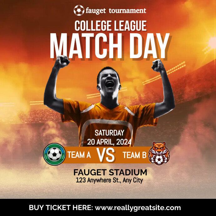 MATCH DAY INSTAGRAM POST Template | PosterMyWall