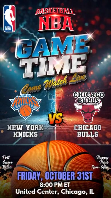 Plantilla de MATCH DAY NBA | PosterMyWall