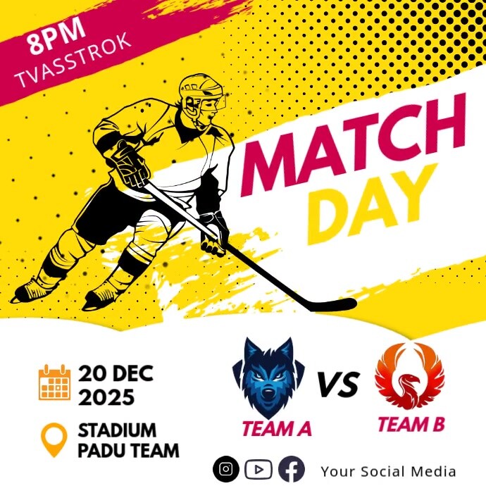 Match Day Post Instagram Post Template | PosterMyWall