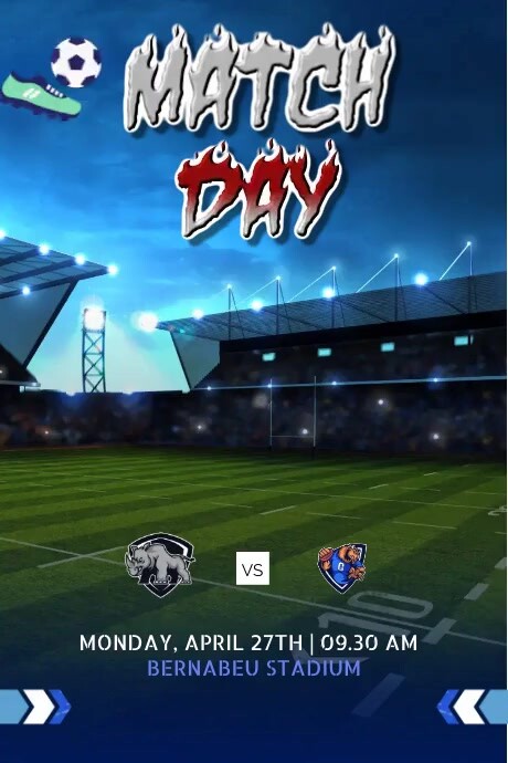 Copy of Match day soccer | PosterMyWall