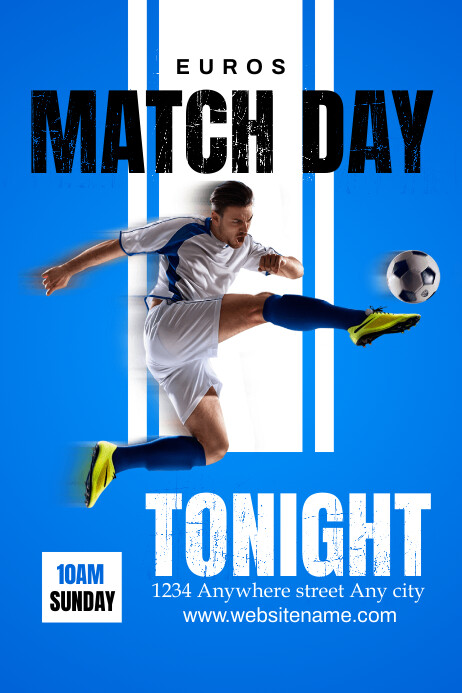 Modèle match day soccer flyer design | PosterMyWall