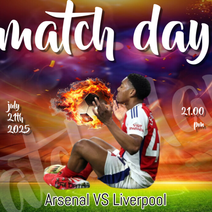 Modèle Match Day Soccer Instagram Post | PosterMyWall