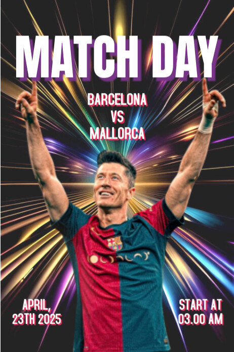 Match Day Soccer Poster Template | PosterMyWall